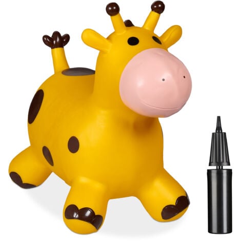 Relaxdays Inflatable Giraffe Hopper, Bouncing Toy, up to 50 kg, BPA ...