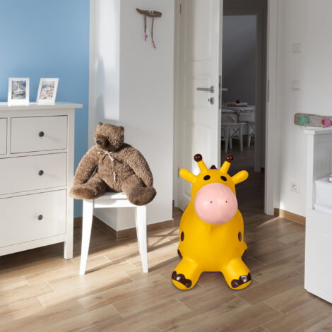 Relaxdays Inflatable Giraffe Hopper, Bouncing Toy, up to 50 kg, BPA ...