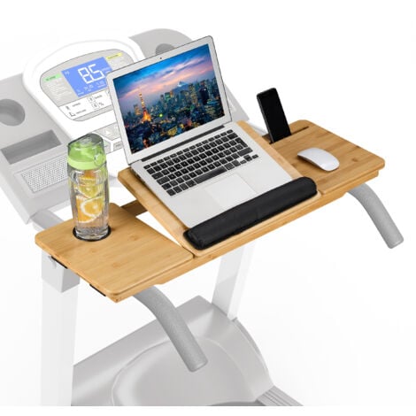 Relaxdays Treadmill Desk Attachment, Laptop Stand, Adjustable, Safety ...