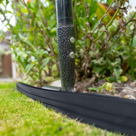 Relaxdays Lawn Garden Edging Border, 12 m Length, 10 cm Height ...