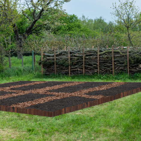 Relaxdays Garden Edging, 200 cm Long, Flexible, Visible Height: 10 cm ...