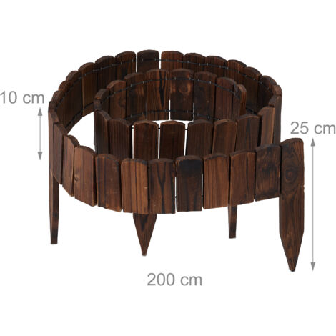 Relaxdays Garden Edging, 200 cm Long, Flexible, Visible Height: 10 cm ...