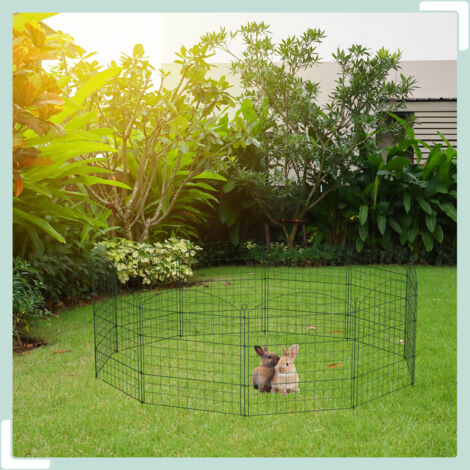 Relaxdays Garden Fence, 10 Panels, HxW: 78x75 cm Each, Arch, Pond ...