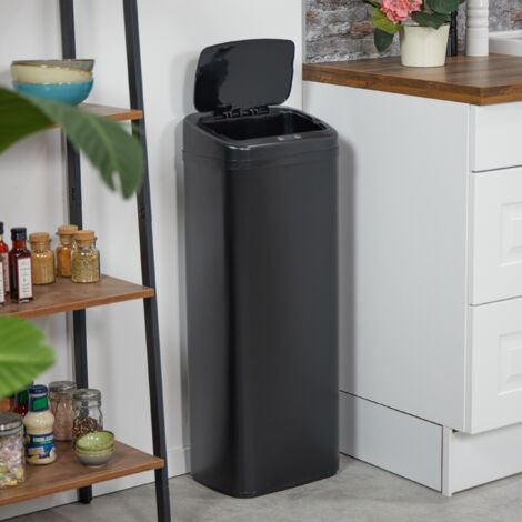 Relaxdays Kitchen Bin with Sensor, 40 L, Automatic Electric Lid, Waste ...