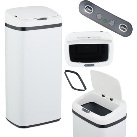 Relaxdays Kitchen Bin with Sensor, Automatic Electric Lid, Waste ...