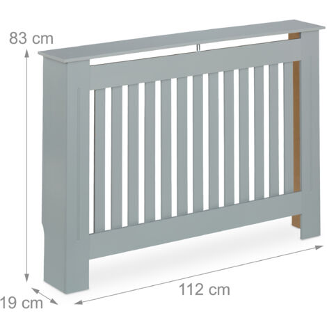 Relaxdays Radiator Cover, Cottage Style, HWD: 83 x 112 x 19 cm, Heating ...