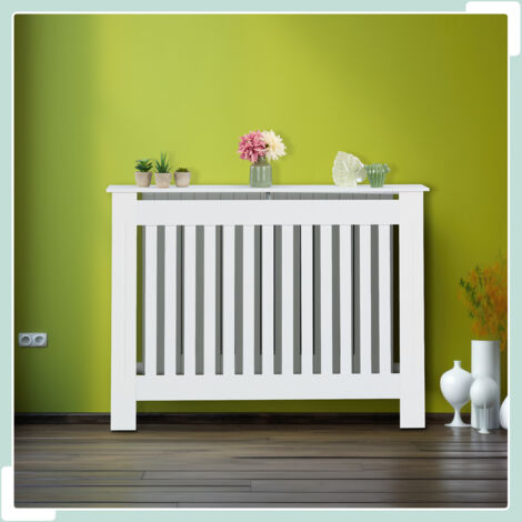 Relaxdays Radiator Cover, Cottage Style, HWD: 83 x 112 x 19 cm, Heating ...