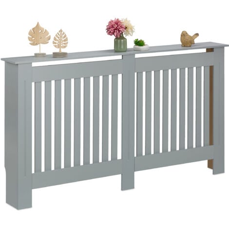 Relaxdays Radiator Cover, Cottage Style, HWD: 83 x 152 x 19 cm, Heating ...