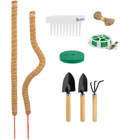 Relaxdays Coconut Sticks in a Set of 2, Flexible Plant Rods, for ...