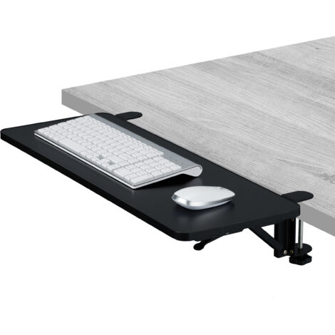 Relaxdays Desk Extension, 65 x 24 cm, Folding, with Clamps, Ergonomic ...