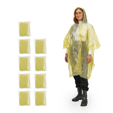 30x Rain Poncho, With Hood, Single-Use Raincoat for Adults, Unisex Rain ...