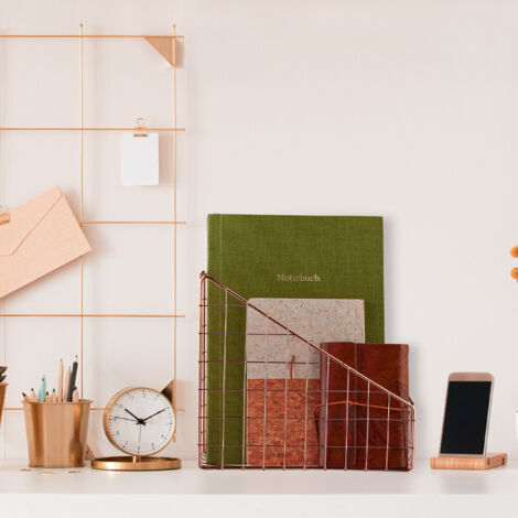 4x upright document organiser, A4, grid design, HWD: 23 x 9 x 25 cm ...