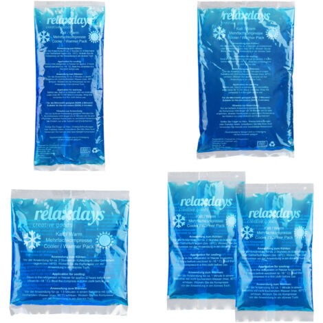 10 x gel packs, 4 sizes, cold/warm compresses, microwave-safe, cooling ...