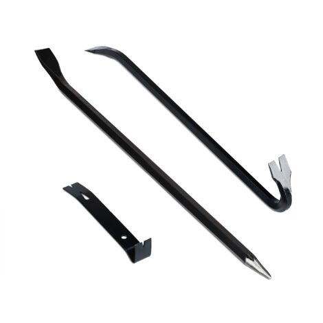 Relaxdays 3-Piece Crowbar Set, with Geissfoot & Trim Lifter, Large ...