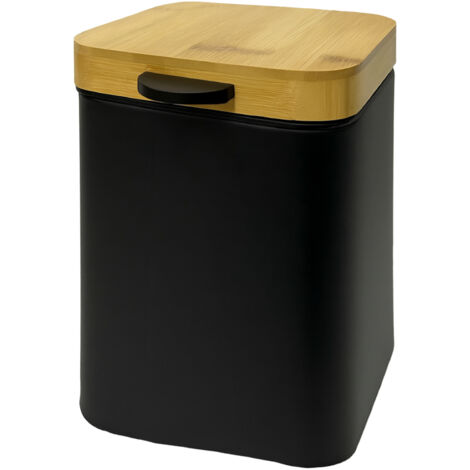 Relaxdays Square Wall-Mounted Waste Bin, 3 l, Soft-Close Mechanism ...
