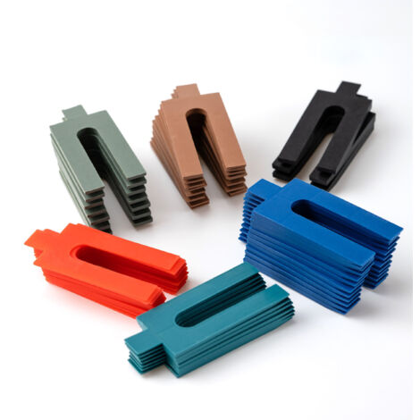 Relaxdays spacers, 288-piece set, plastic, 6 sizes, 1–6 mm, window ...