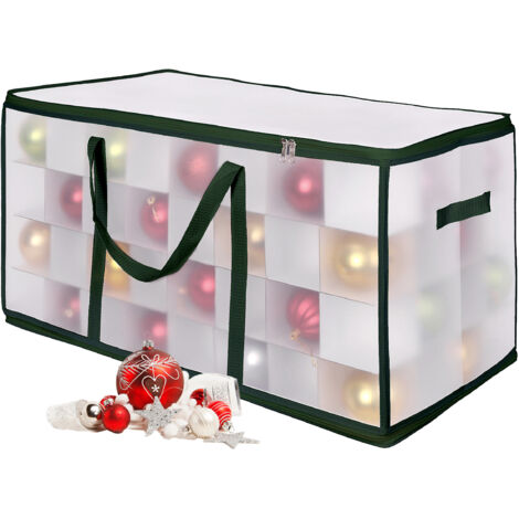 Relaxdays Christmas bauble storage box, 128 baubles, HWD: 37x73x36 cm ...