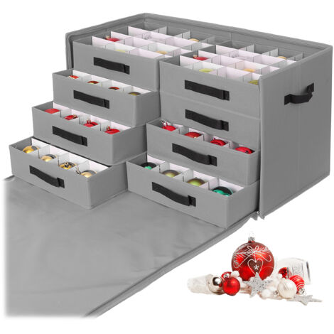 Relaxdays Christmas bauble storage box, holds 128 baubles, HxWxD: 40 x ...
