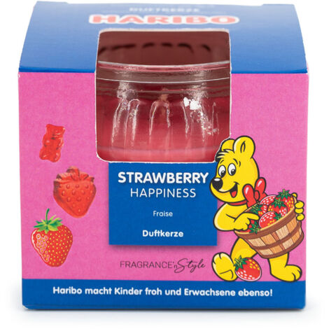 Haribo™ scented candle 85g, HxD: 6.5 x 8 cm, glass candle, paraffin wax ...