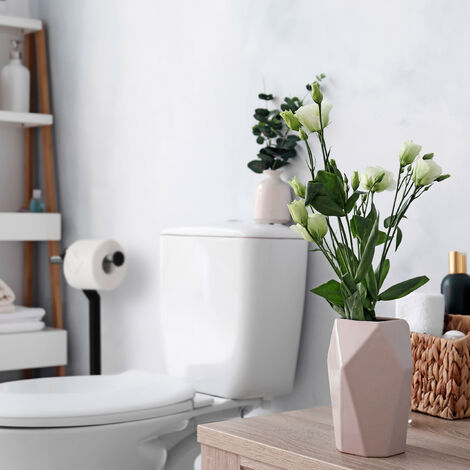 Relaxdays WC-Set Toilet Paper Holder Free Standing, Toilet Roll Butler ...