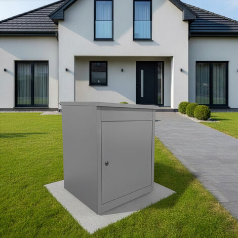 Relaxdays parcel box, 4 keys, HxWxD: 56 x 45.5 x 44 cm, iron, for floor ...