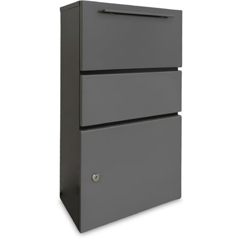 Relaxdays package box, drop-in flap, 4 keys, HWD: 82 x 44 x 22 cm ...