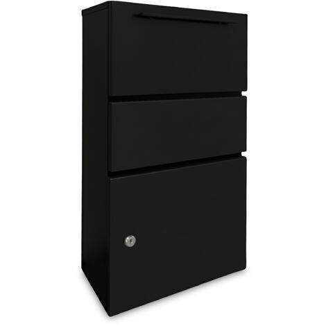 Relaxdays parcel box, secure drop-in flap, 4 keys, HxWxD: 82 x 44 x 22 ...