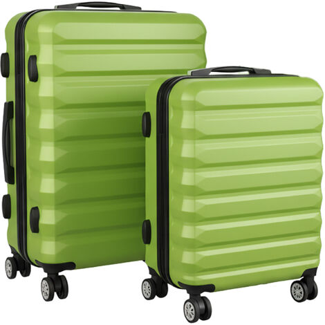 Relaxdays luggage set, 2 pieces, 2 sizes, hard-shell, 4 wheels ...