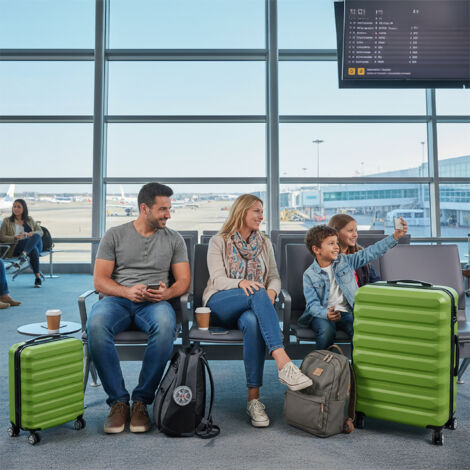 Relaxdays luggage set, 2 pieces, 2 sizes, hard-shell, 4 wheels ...