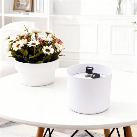 Relaxdays Flower Pot Safe, Hidden Compartment for Money, Keys ...