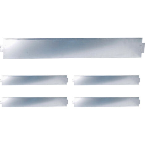 Relaxdays Lawn Edging, Set of 5, HxW: 15 x 100 cm, Galvanised Steel ...