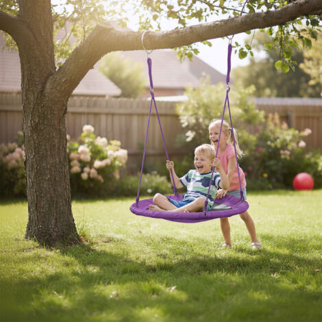 Relaxdays Outdoor Nest Swing for Kids & Adults, Ø 110 cm, For up to 100 ...
