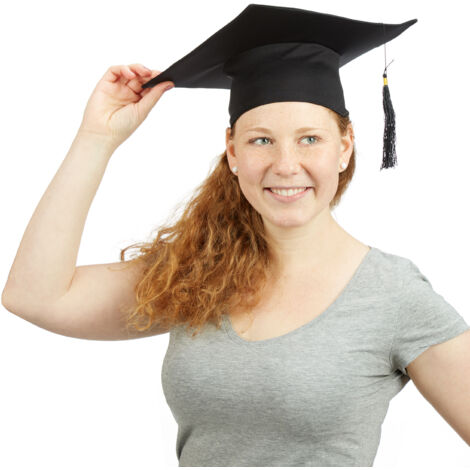 10 x Graduation Caps in One Size, with Tassels, PhD Caps, Graduate ...