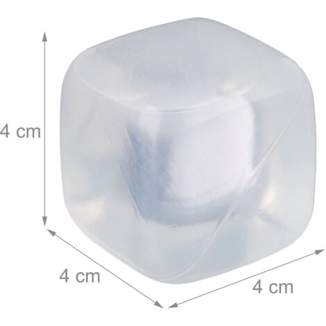 Relaxdays reusable ice cubes, pack of 24, drink cooler, no melt, re ...