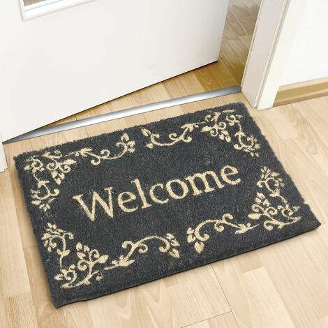 Relaxdays Coconut Fibre WELCOME Doormat 40 x 60 cm Coir Welcome Mat ...