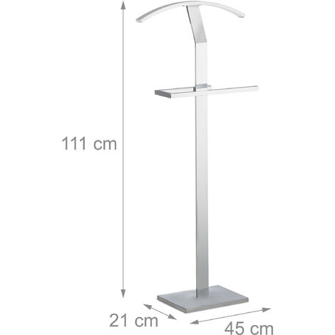 Relaxdays Valet Stand for Men, Coat Rack Stand Metal, Freestanding ...