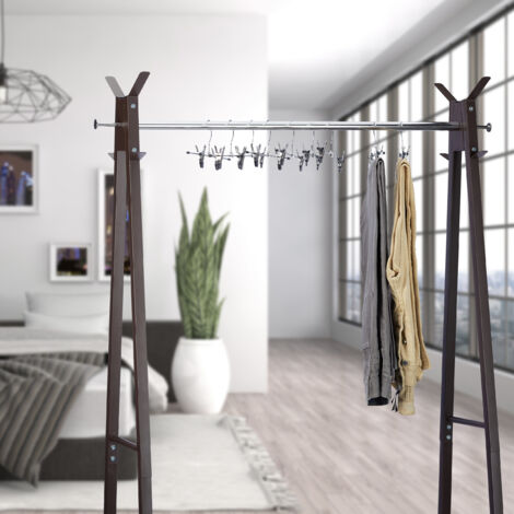 Set of 50 Relaxdays Metal Clothes Hangers, Adjustable Trouser Clamps ...