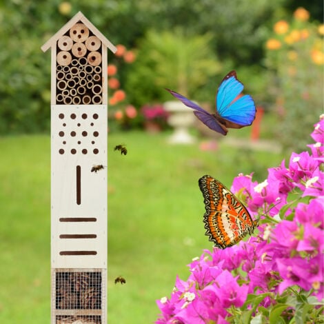 Relaxdays Insect Hotel with Stand, Garden Nesting Aid, Large ...