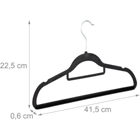 Relaxdays Clothes Hangers Set of 100, Narrow, Space-Saving Trouser ...