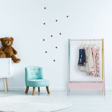 Relaxdays Children’s Clothes Rail, Rack for Bedroom or Nursery, with ...