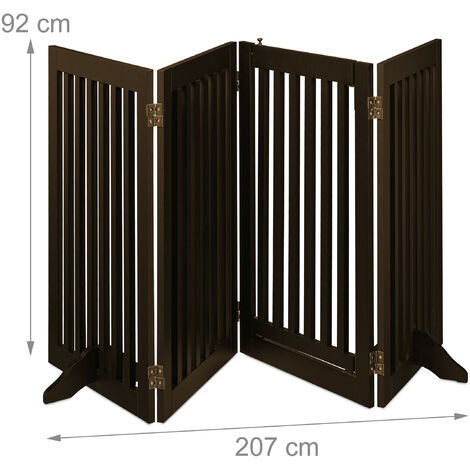 Relaxdays Retractable Safety Gate with Door and Feet, Children & Pets ...