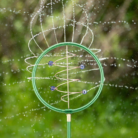 Relaxdays Decorative Sprinkler, Spiral Design, with Ground Stake, 2 in ...