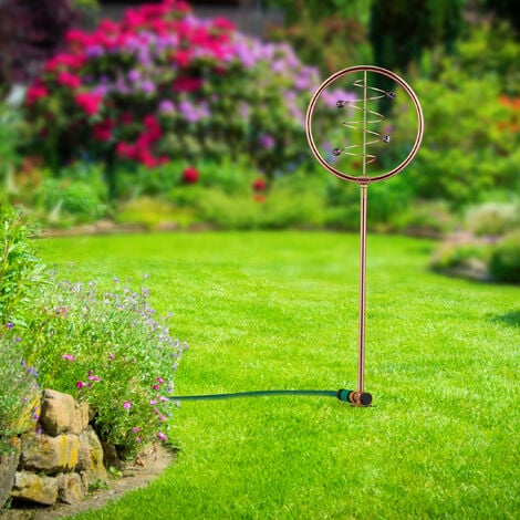 Relaxdays Decorative Garden Sprinkler, Spiral Design, with Ground Stake ...
