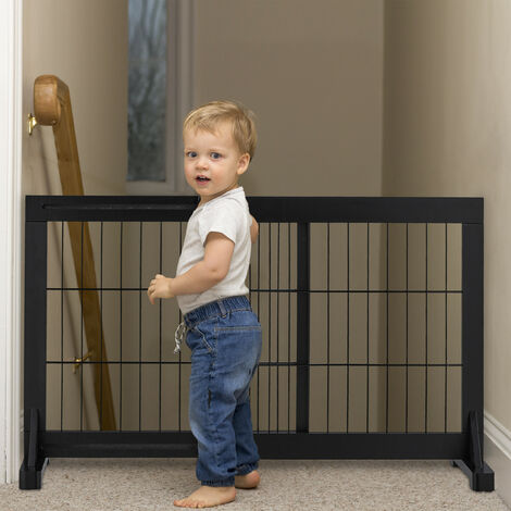 Relaxdays Safety Gate for Children & Pets, HxD: 56 x 70-115 cm, with ...