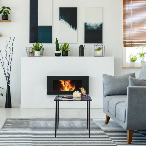 Relaxdays Side Table, H x W x D: approx. 50 x 50 x 50 cm, Square, Glass ...