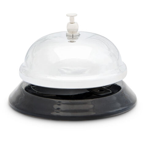 2x Reception Bell, Tabletop, Hotel Desks & Bars, Clear Sound, Chrome ...