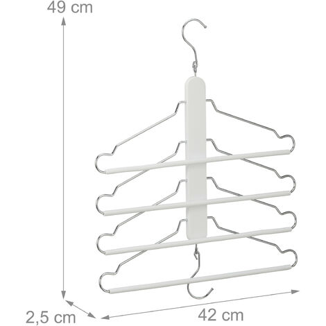 Relaxdays Multi Clothes Hanger, Holder with 4 Flexible Coat Hangers ...