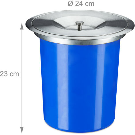 Relaxdays Rubbish Bin, Waste Container, Countertop Waste Paper Basket ...