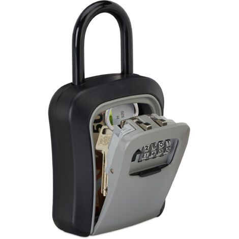 2x Key Safe, 4-Digit Combination Keybox, Lockbox With Shackle, Outdoor ...