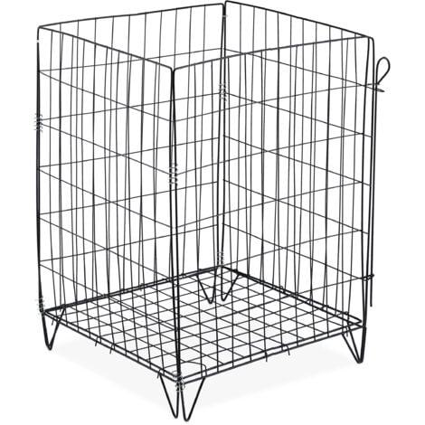 Relaxdays Metal Compost Bin, Bottom Grid and Legs, HxWxD: 68 x 46 x 46 ...